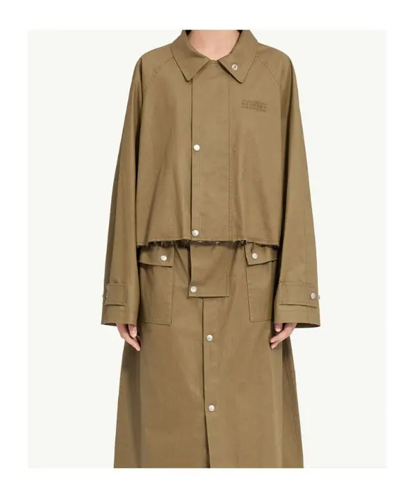 MAISON MARGIELA Cropped Coated Trench Jacket