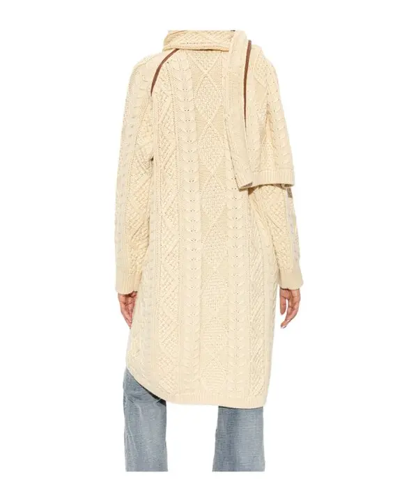 DIESEL® Long Cardigan With Zipper Detail