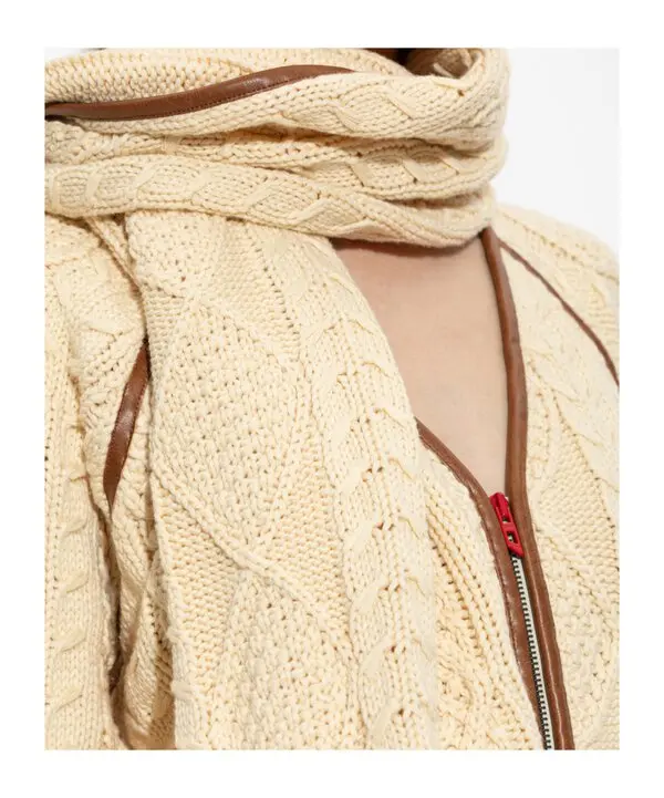 DIESEL® Long Cardigan With Zipper Detail