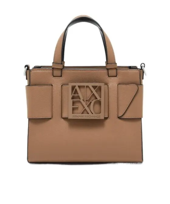 Armani Exchange Shopping Bag With Monogram
