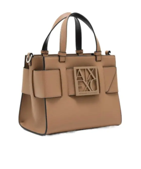 Armani Exchange Shopping Bag With Monogram