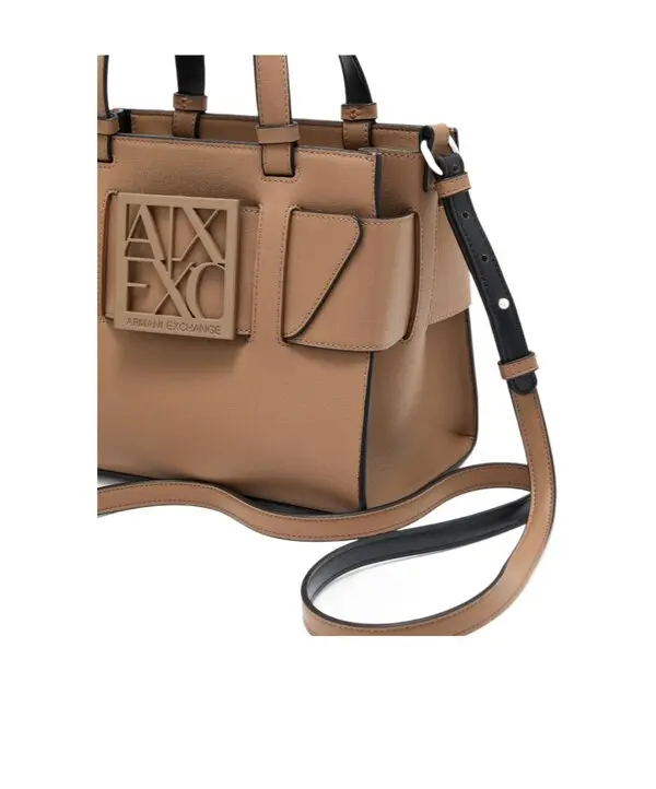 Armani Exchange Shopping Bag With Monogram