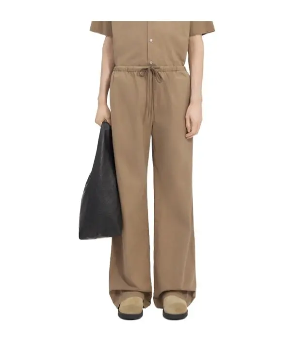 MAISON MARGIELA Drawstring Washed Cotton Trousers