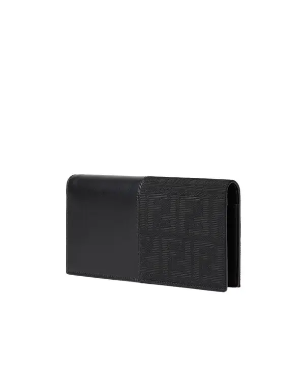 Fendi Ff Zucca Jacquard And Leather Wallet