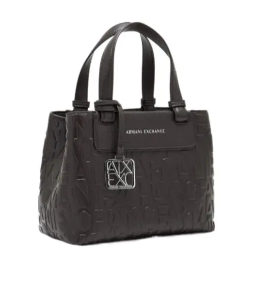 Armani Exchange Embossed Logo Tote Bag
