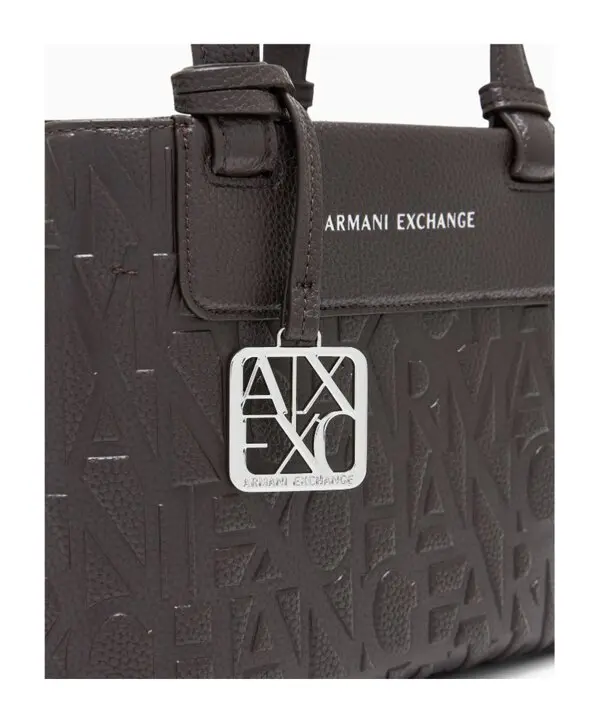 Armani Exchange Embossed Logo Tote Bag