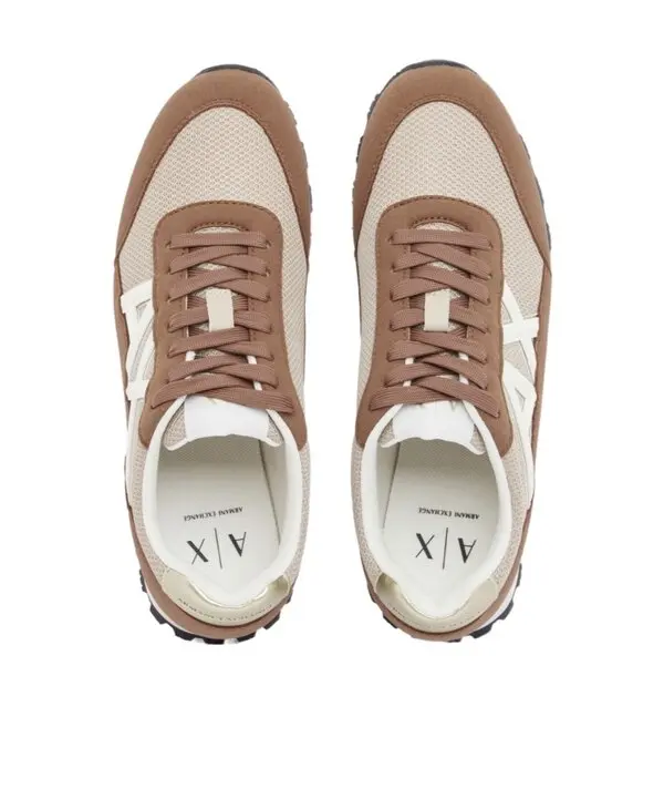Armani Exchange Sneakers In Mesh And Microsuede
