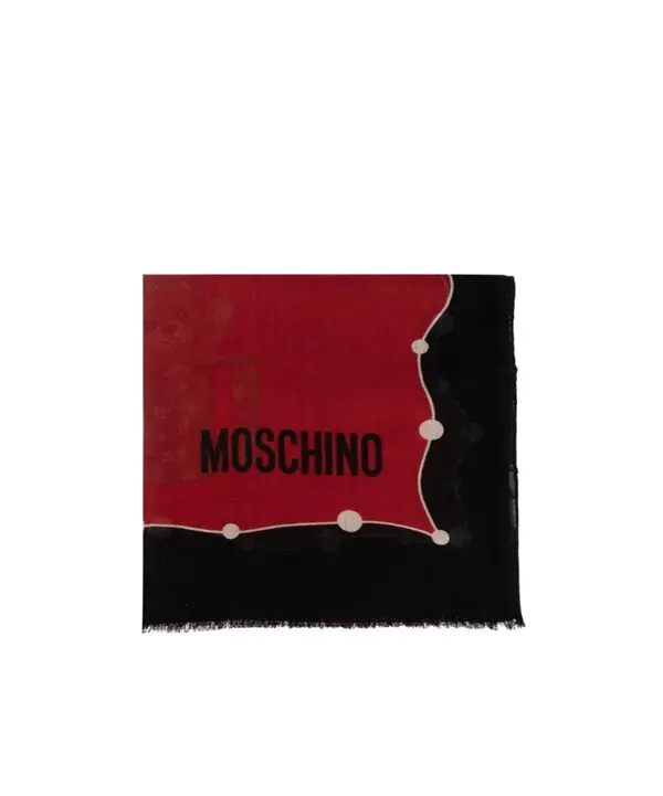 Moschino Patterned Scarf - Red