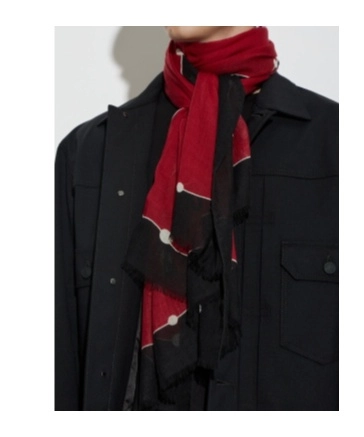 Moschino Patterned Scarf - Red
