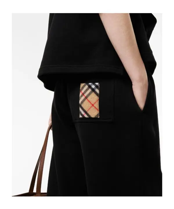 Burberry Straight-leg Cotton Loop-back Sweatpants With House Check Patch