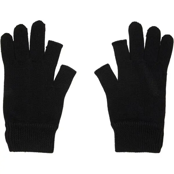 Rick Owens Ribbed Knit Gloves