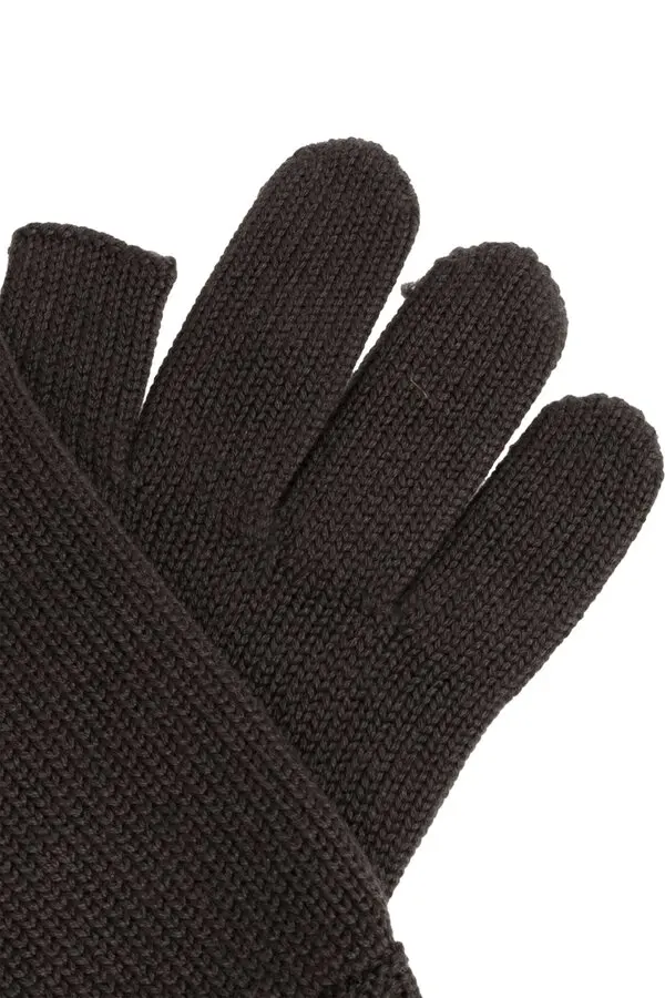 Rick Owens Ribbed Fingerless Gloves