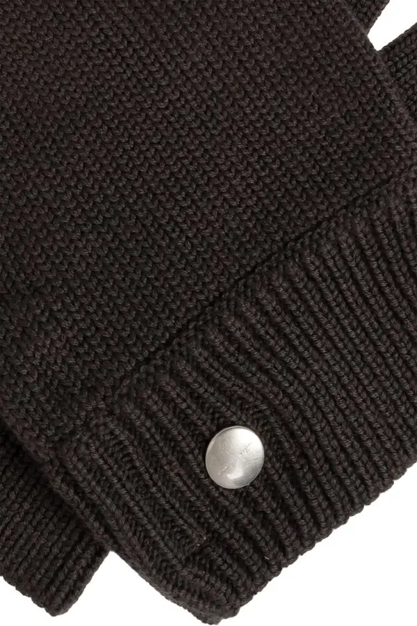 Rick Owens Ribbed Fingerless Gloves