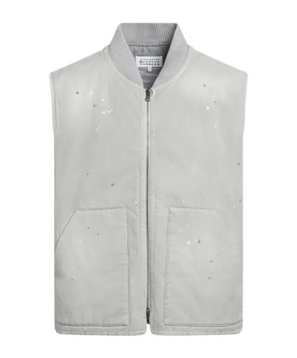 MAISON MARGIELA Zip-up Sleeveless Gilet - Grey