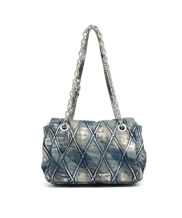 DIESEL® Charm D Quilted Metallic-foil Shoulder Bag