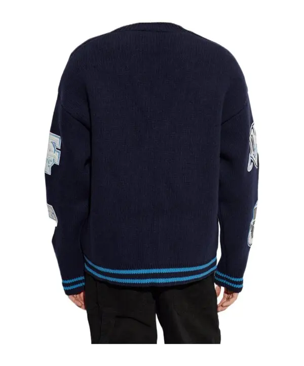 Off-White Long-sleeved Cardigan With Appliqu