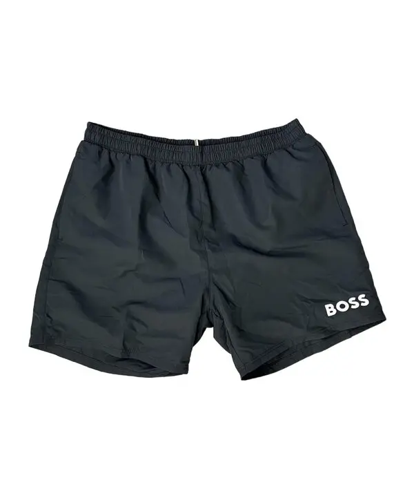 Hugo Boss Elastic Waist Shorts With Logo Embellishment