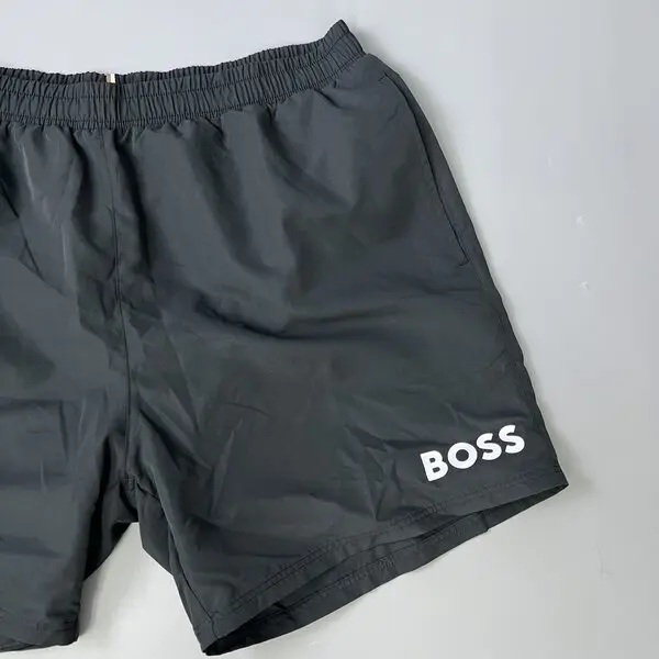 Hugo Boss Elastic Waist Shorts With Logo Embellishment