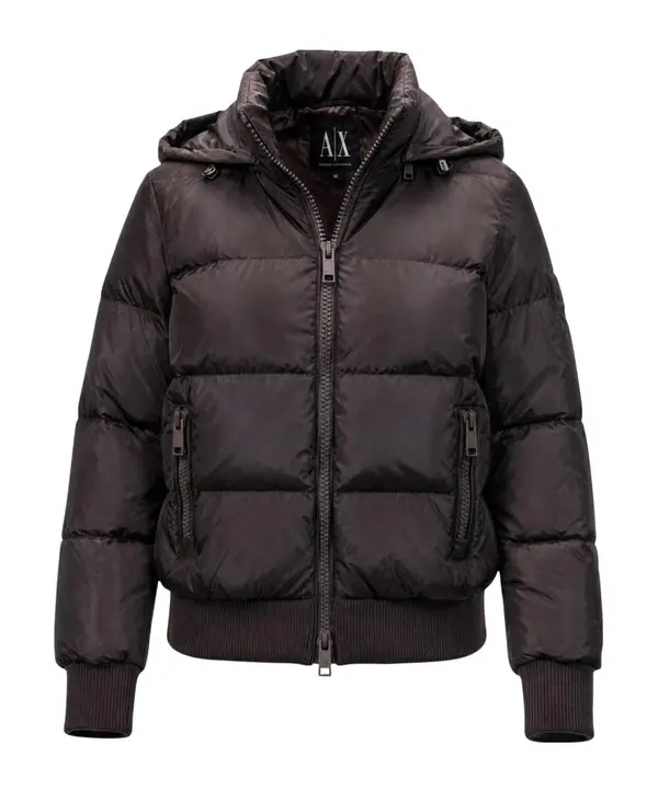 Armani Exchange Zipper Cotton Hooded Jacket