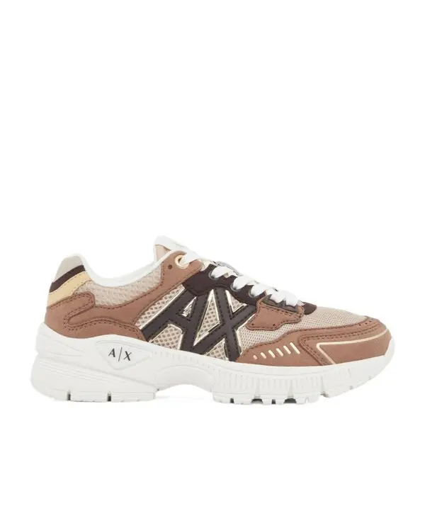 Armani Exchange Sneakers In Mesh And Nylon With Rubber Sole