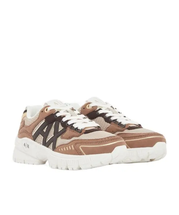 Armani Exchange Sneakers In Mesh And Nylon With Rubber Sole
