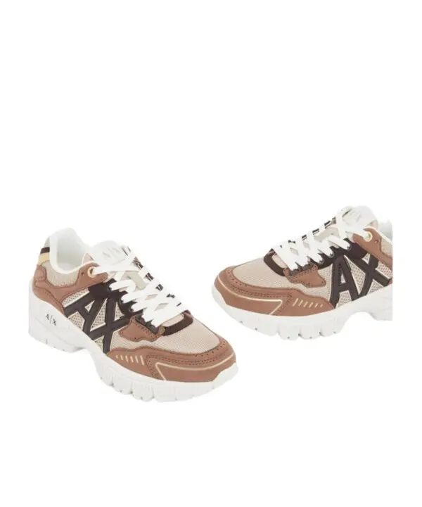 Armani Exchange Sneakers In Mesh And Nylon With Rubber Sole