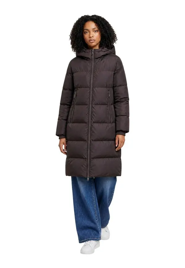 Armani Exchange Quilted Down Puffer Coat With Hood