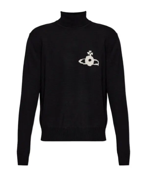 VIVIENNE WESTWOOD Mark Orb Turtleneck Sweater - Black