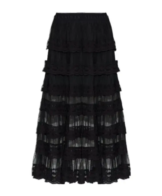 ALLSAINTS Elastic Waist Midi Skirt