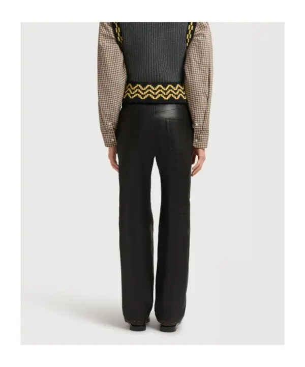 Marni Leather Trousers With Studded Front