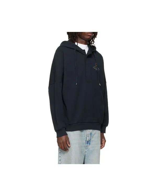VIVIENNE WESTWOOD Drawstring Hooded Sweatshirt - Navy