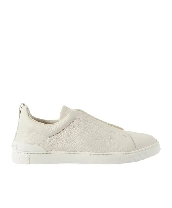Zegna Triple Stitch Low Top Sneaker - White
