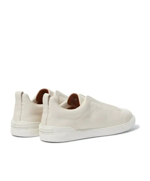 Zegna Triple Stitch Low Top Sneaker - White