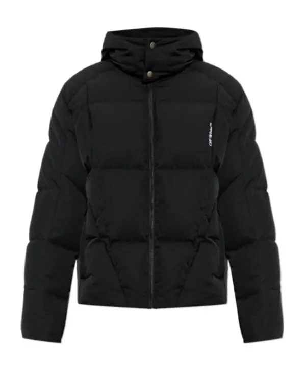 Off-White Long-sleeve Hooded Padded Jacket