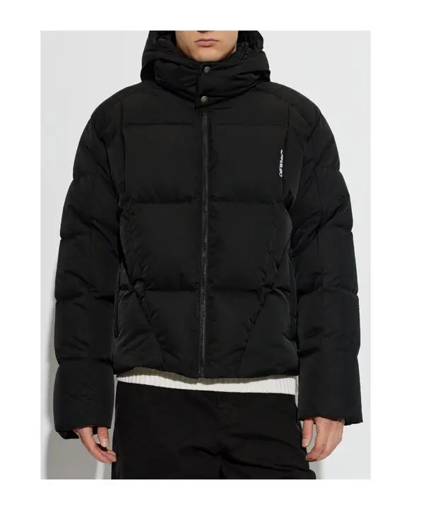 Off-White Long-sleeve Hooded Padded Jacket