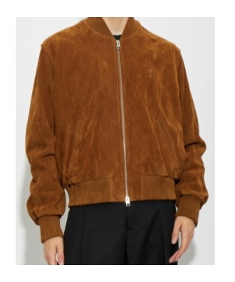 AMI Paris Suede Bomber Jacket