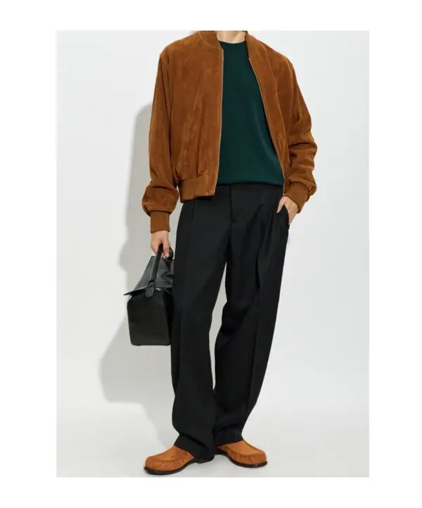 AMI Paris Suede Bomber Jacket