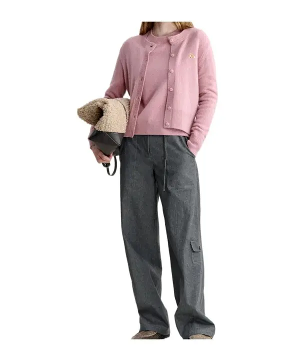 Maison Kitsuné Baby Fox Lambswool Fitted Cardigan