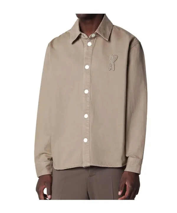 AMI Paris Collared Long-sleeved Shirt
