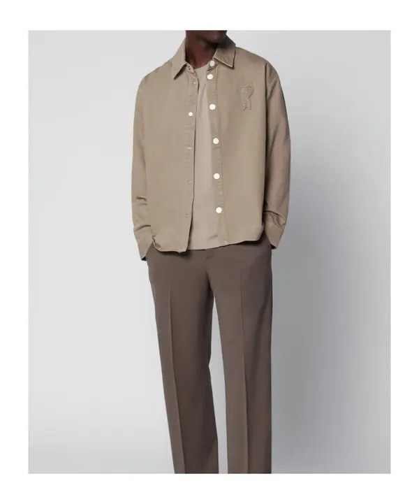 AMI Paris Collared Long-sleeved Shirt