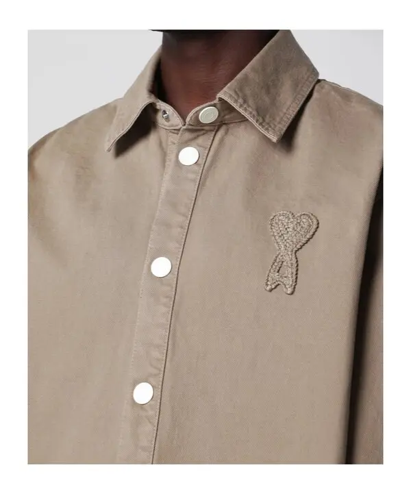 AMI Paris Collared Long-sleeved Shirt
