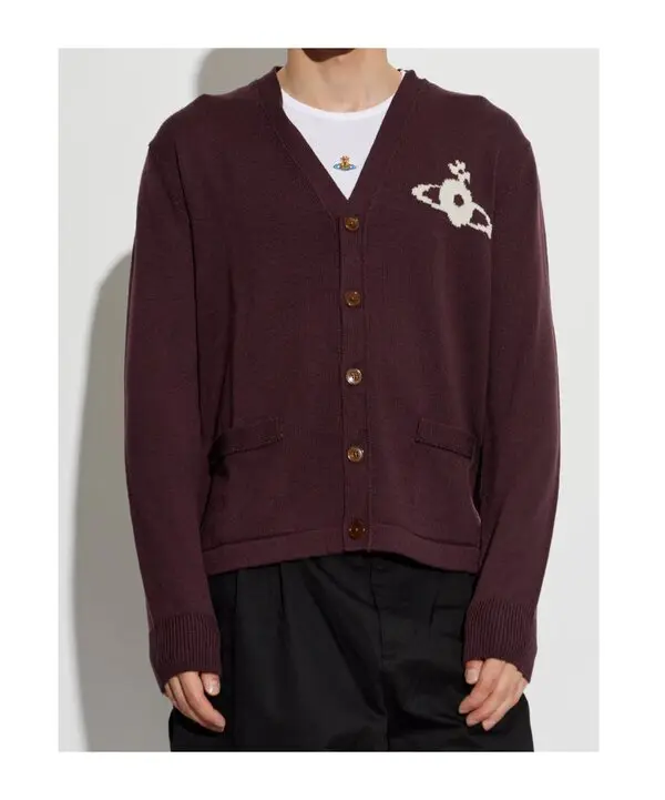 VIVIENNE WESTWOOD Long Sleeve V-neck Cardigan