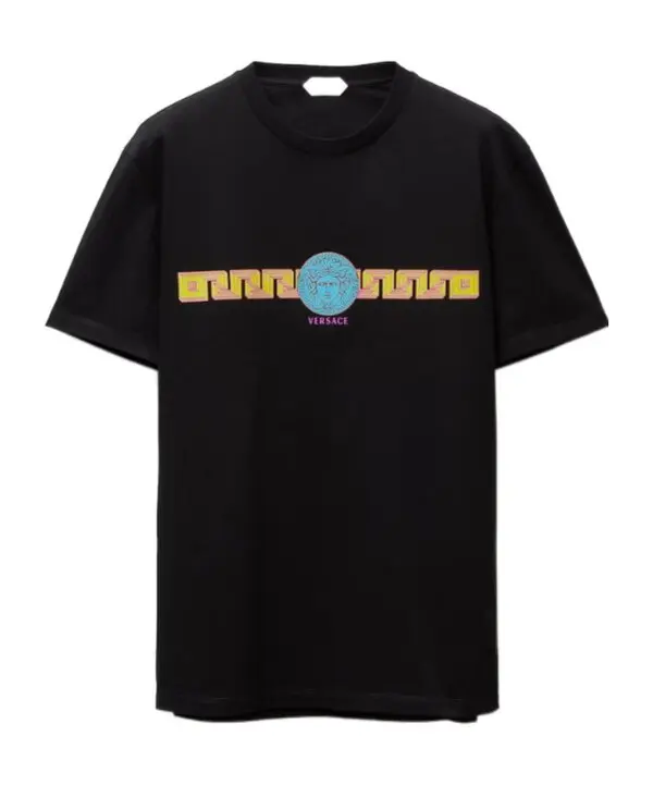 Versace Printed Cotton-jersey Slim T-shirt