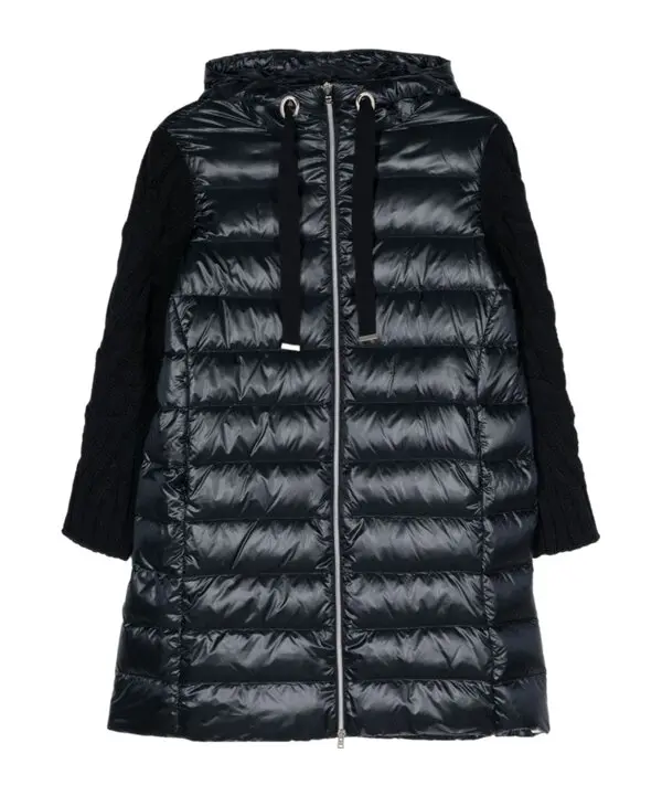Herno Zip-up Hooded Jacket With Drawstring And Long Sleeves