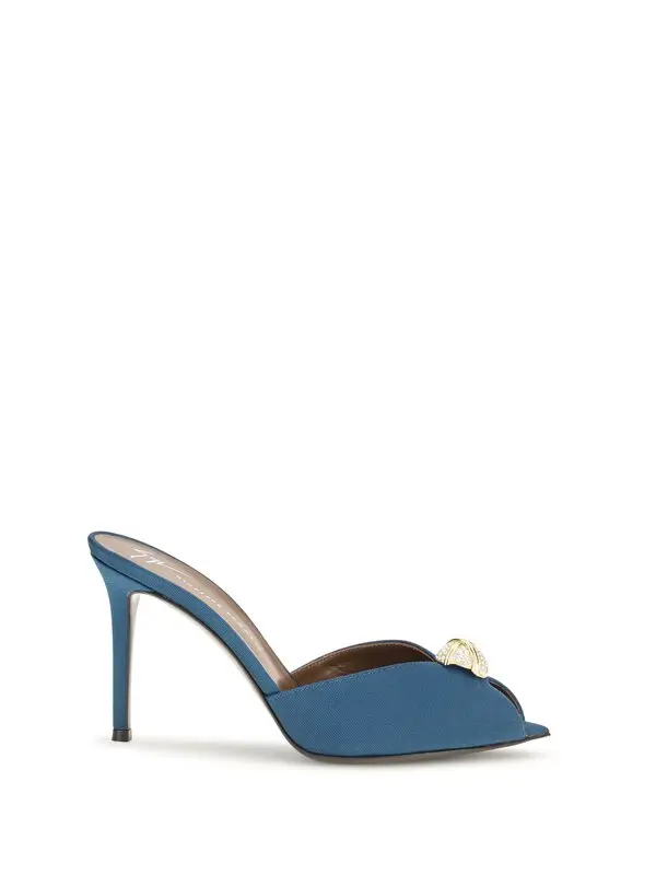 GIUSEPPE ZANOTTI Intrigo Cocktail Mules Sandals - Blue