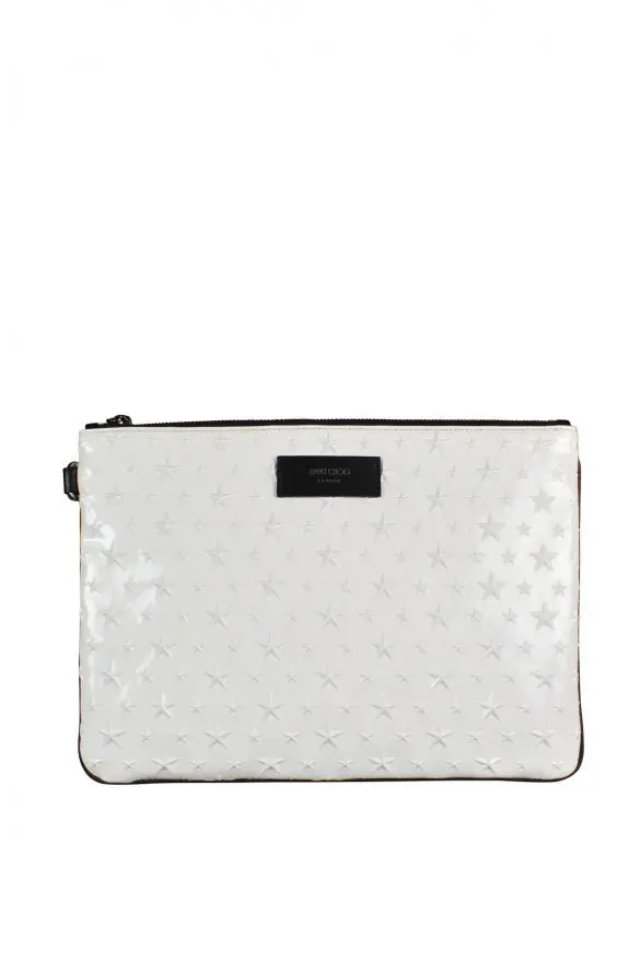 JIMMY CHOO Derek Clutch Bag - White