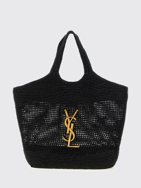 Saint Laurent Woven Tote Bag - Black
