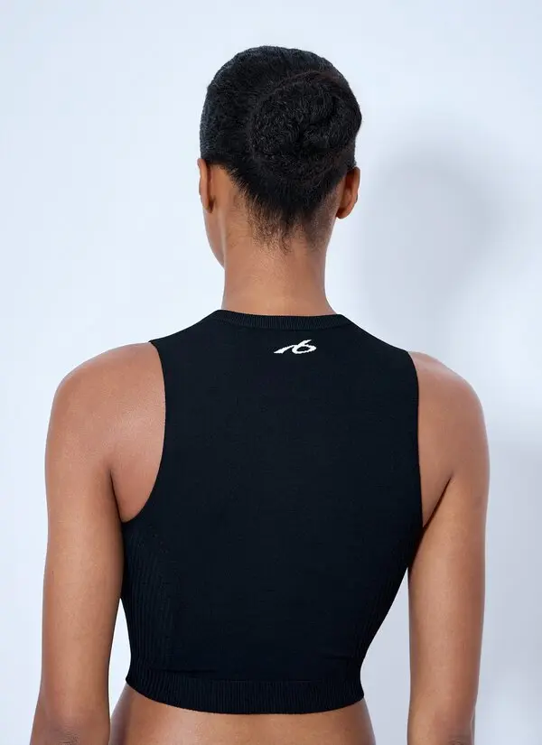 Balenciaga Sleeveless Technical Knit Bra Tank Top