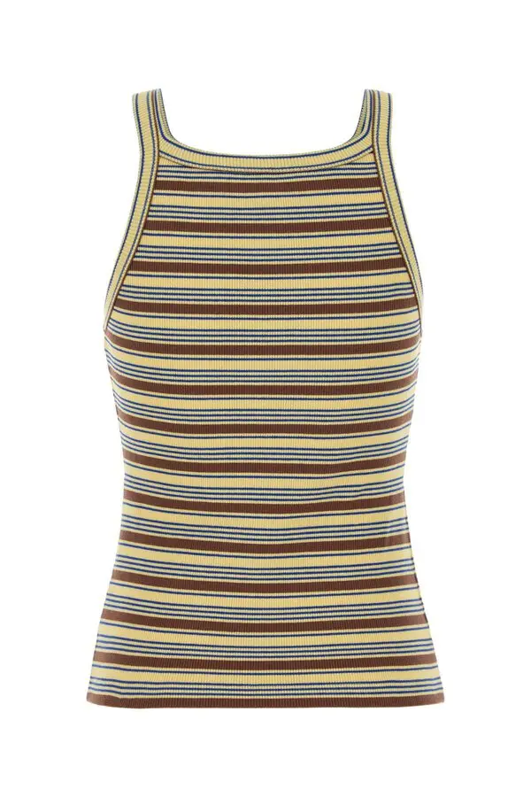 Fendi Embroidered Cotton Tank Top - Multicolor