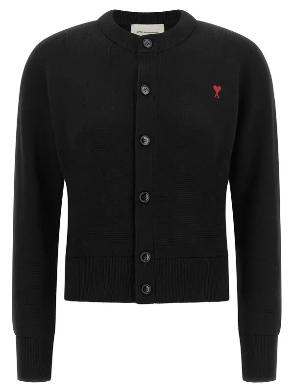 AMI Paris De Coeur" Wool Cardigan